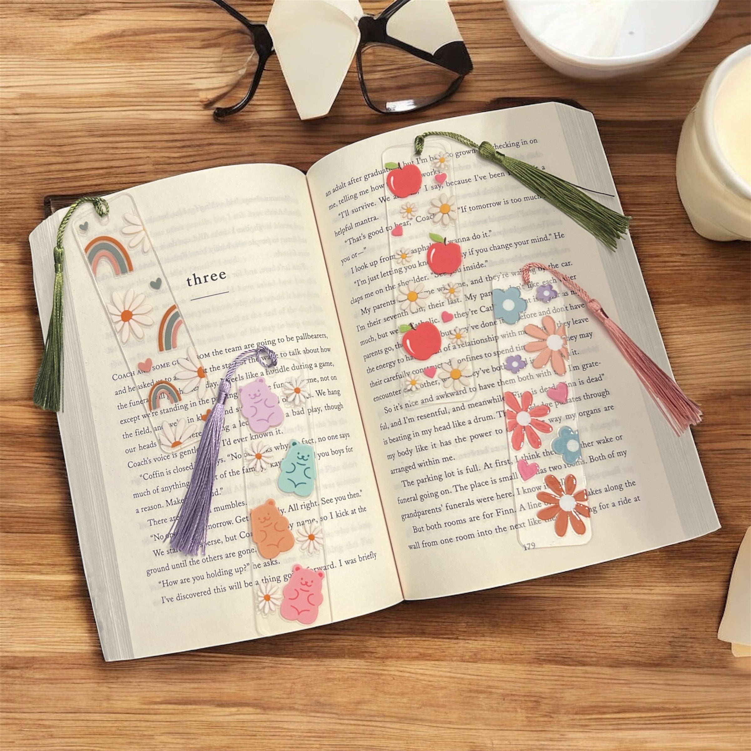 Flowers Acrylic Bookmarks – Blue Haven